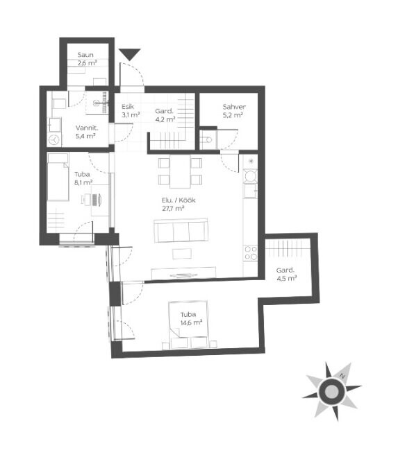 Müüa korter, 3 tuba - Stroomi rand, Merimetsa, Lahepea, Lammi tn 8 ...