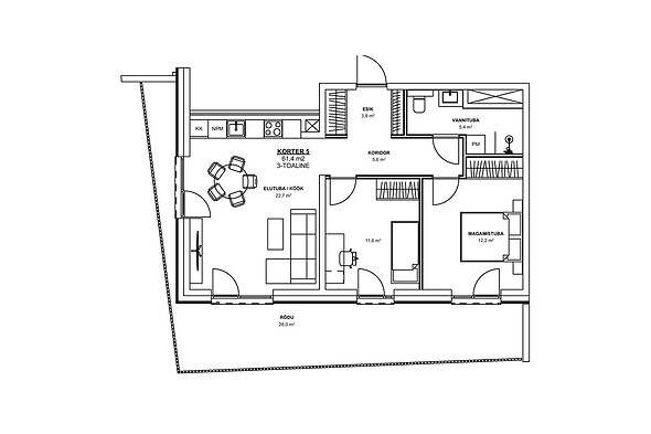 Müüa korter, 3 tuba - Siili tn 10-5, Karlova, Tartu linn, Tartu ...