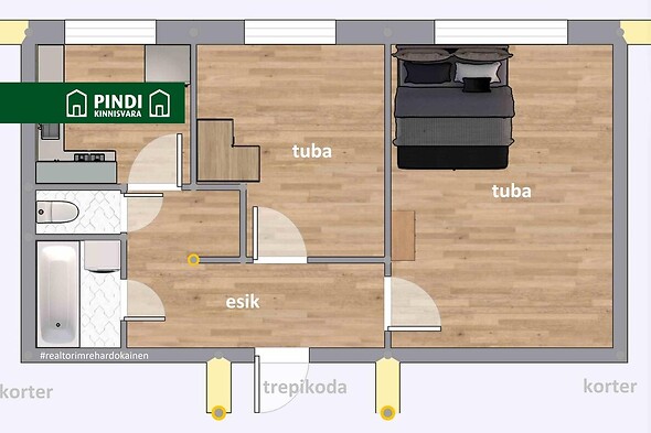 Müüa korter, 2 tuba - Endla tn 10, Järve, Kohtla-Järve, Ida-Virumaa - Kinnisvaraportaal KV.EE